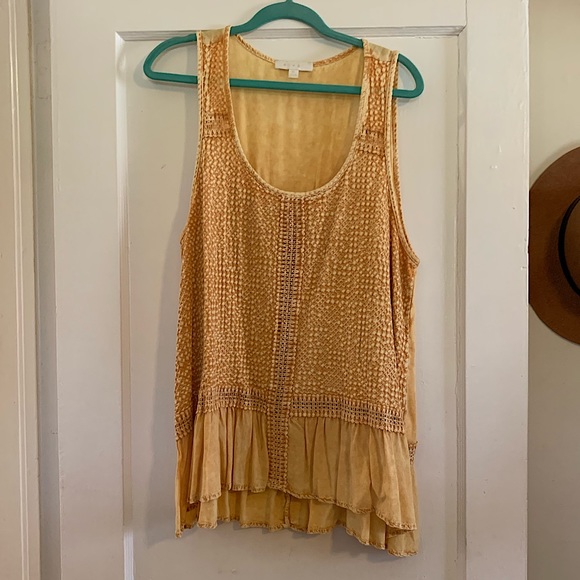 Anthropologie | Tops | Eri Ali Yellow Tank | Poshmark